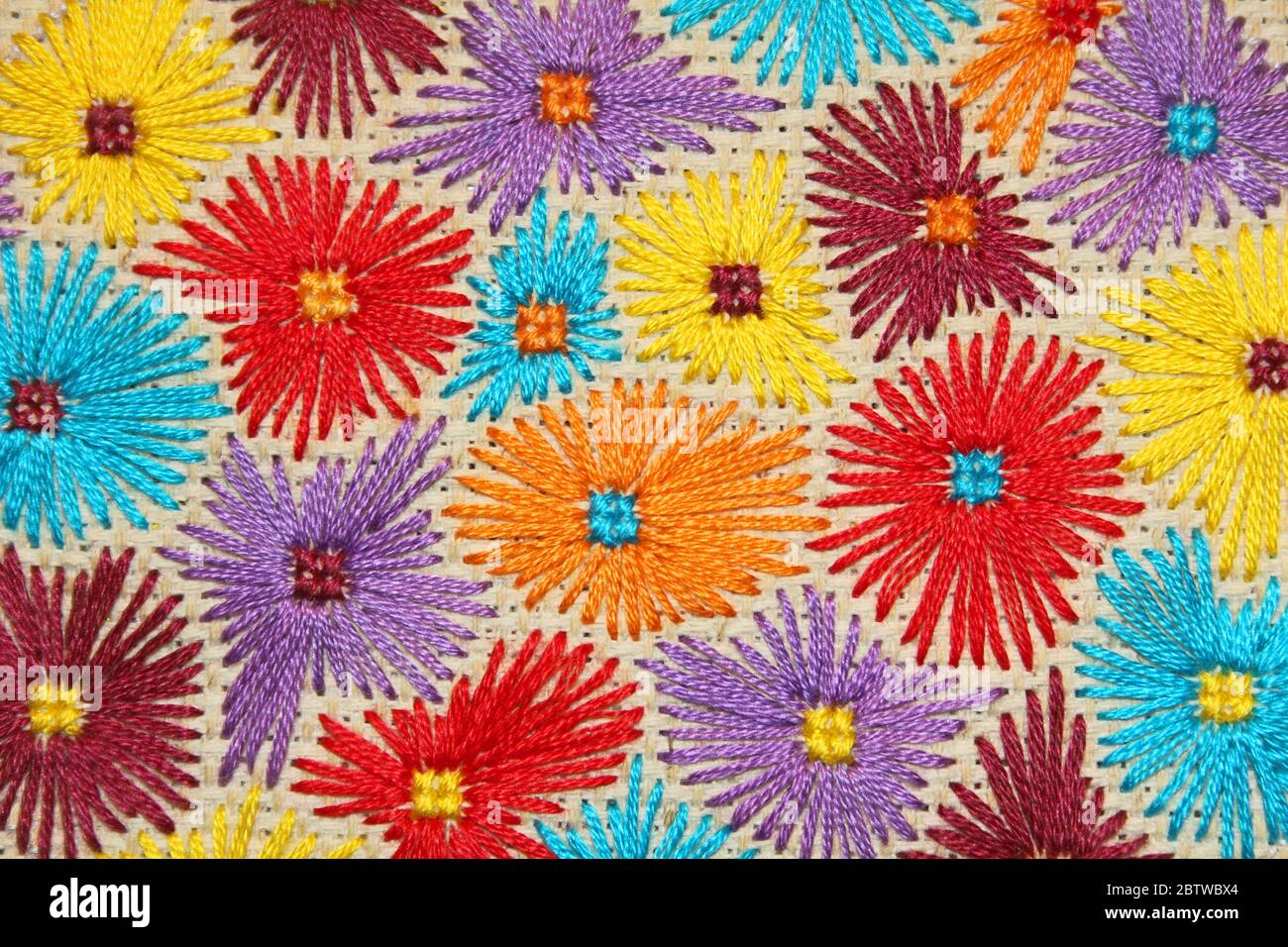 Stitch of colorful flowers hi-res stock photography and images - Alamy