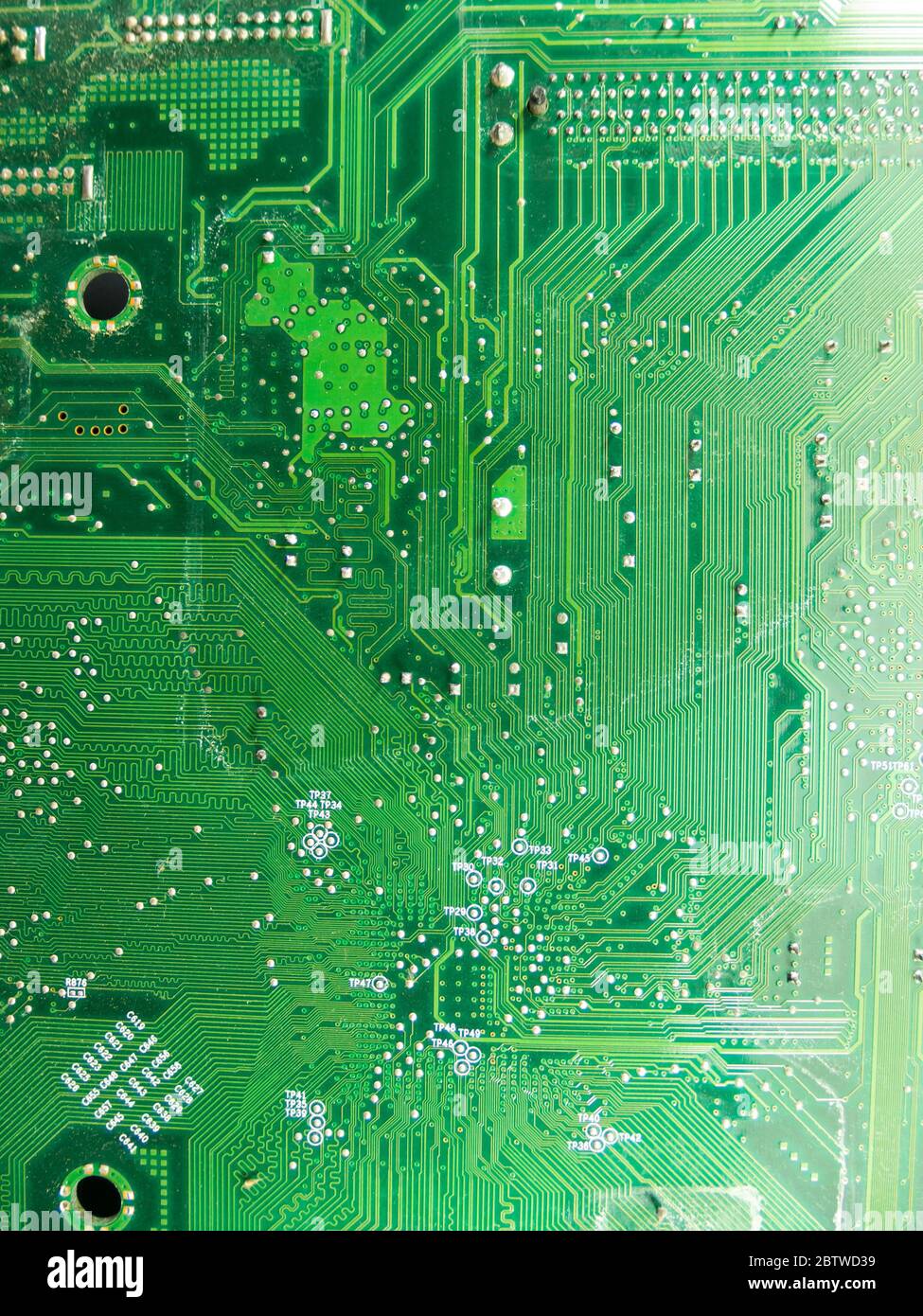 Green electronic circuit board Stock Photo - Alamy
