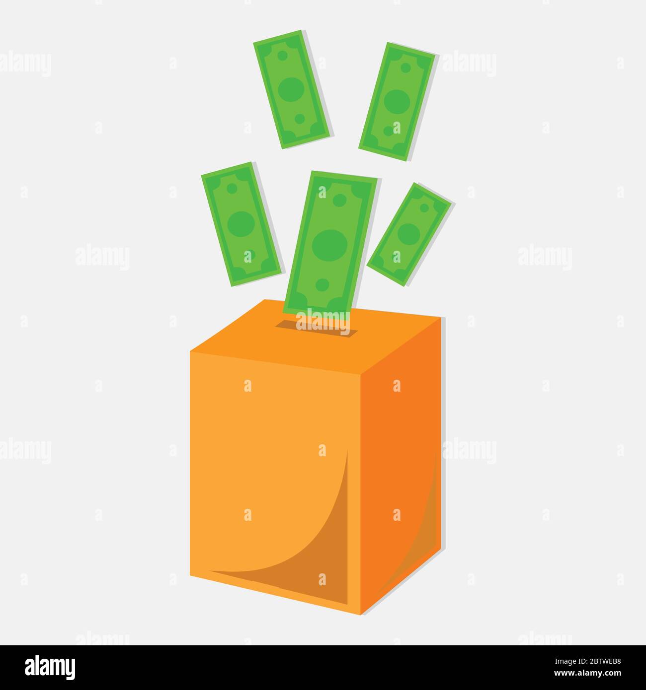 money put into box vector illustration symbol for charity concept Stock ...