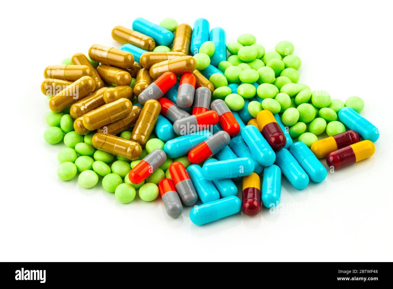 Many colorful medicines. Background or texture Stock Photo - Alamy
