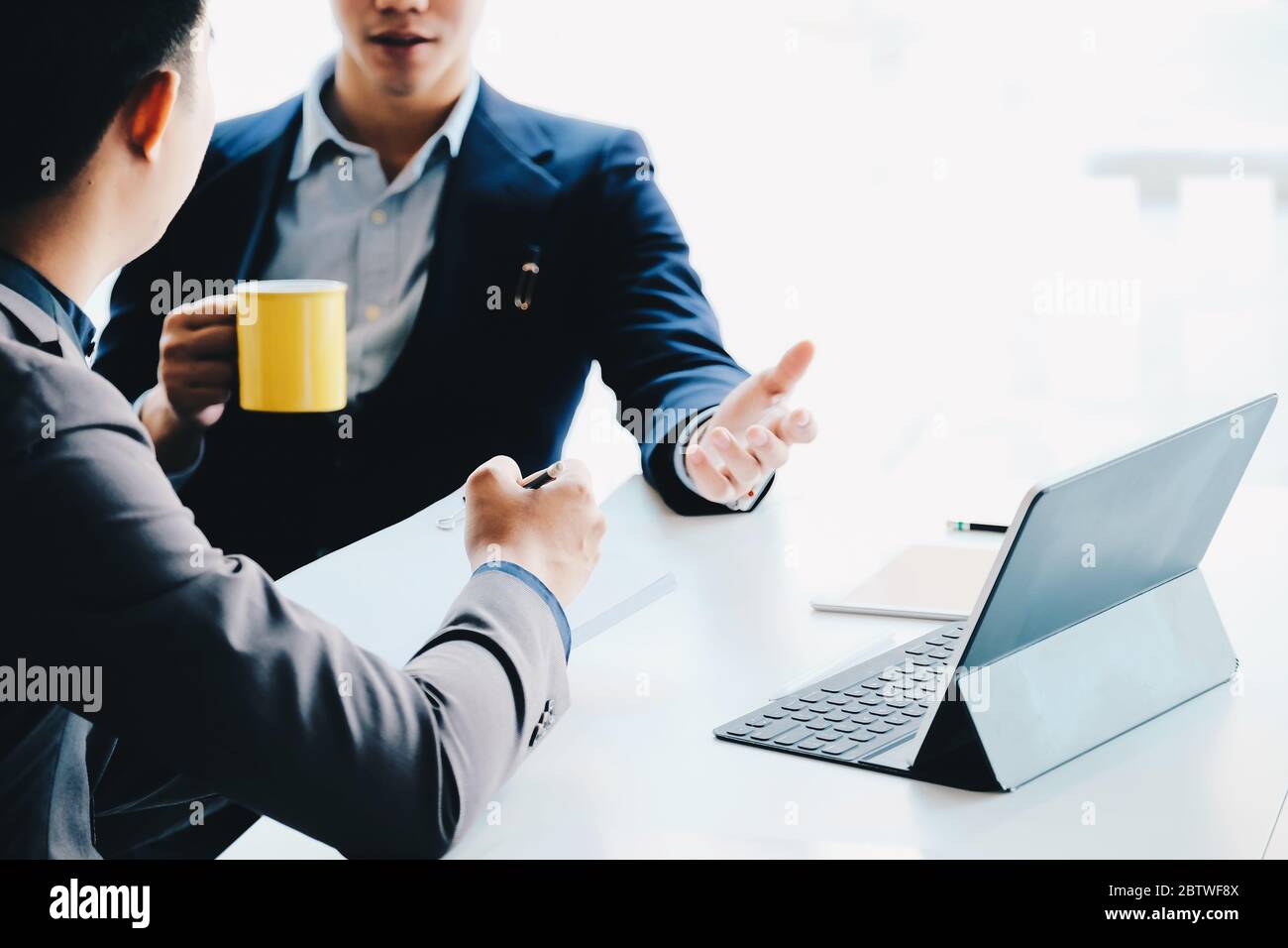 Business People Talking Start up Project Discussing Concept Stock Photo ...