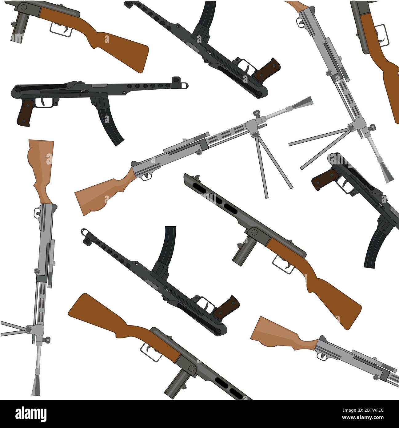 Soviet weapon of the great domestic war pattern Stock Vector Image ...