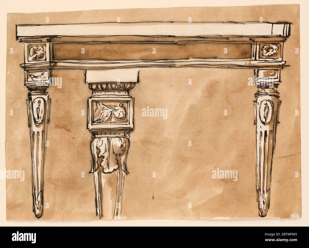 Console table. Research in ProgressThe legs spring from calices and are ...