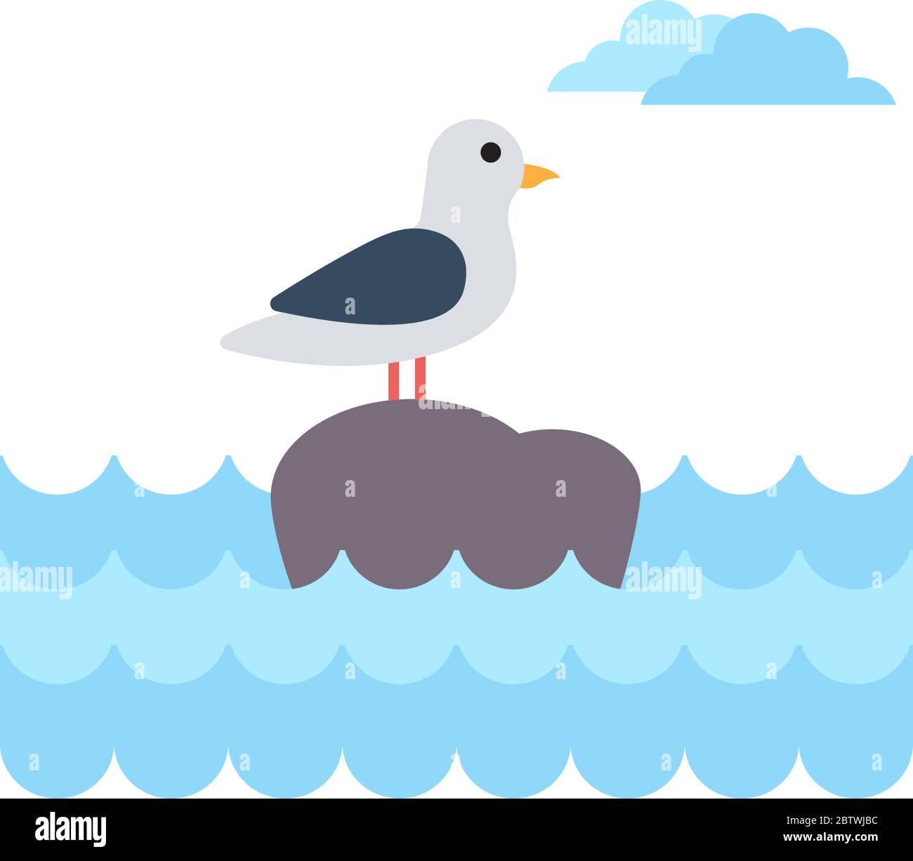 Seagull emblem Stock Vector Images - Alamy