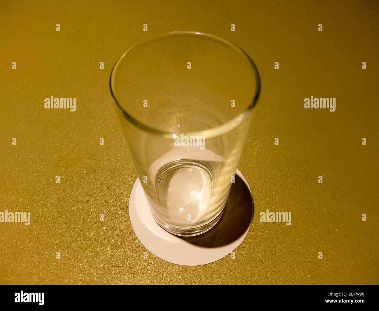 Clear glass and white paper Stock Photo - Alamy