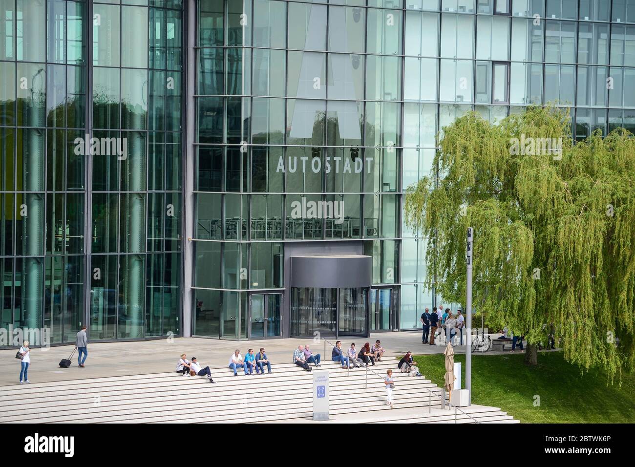 Wolfsburg with the Autostadt Museum. WOLFSBURG, GERMANY. May 19, 2016 ...
