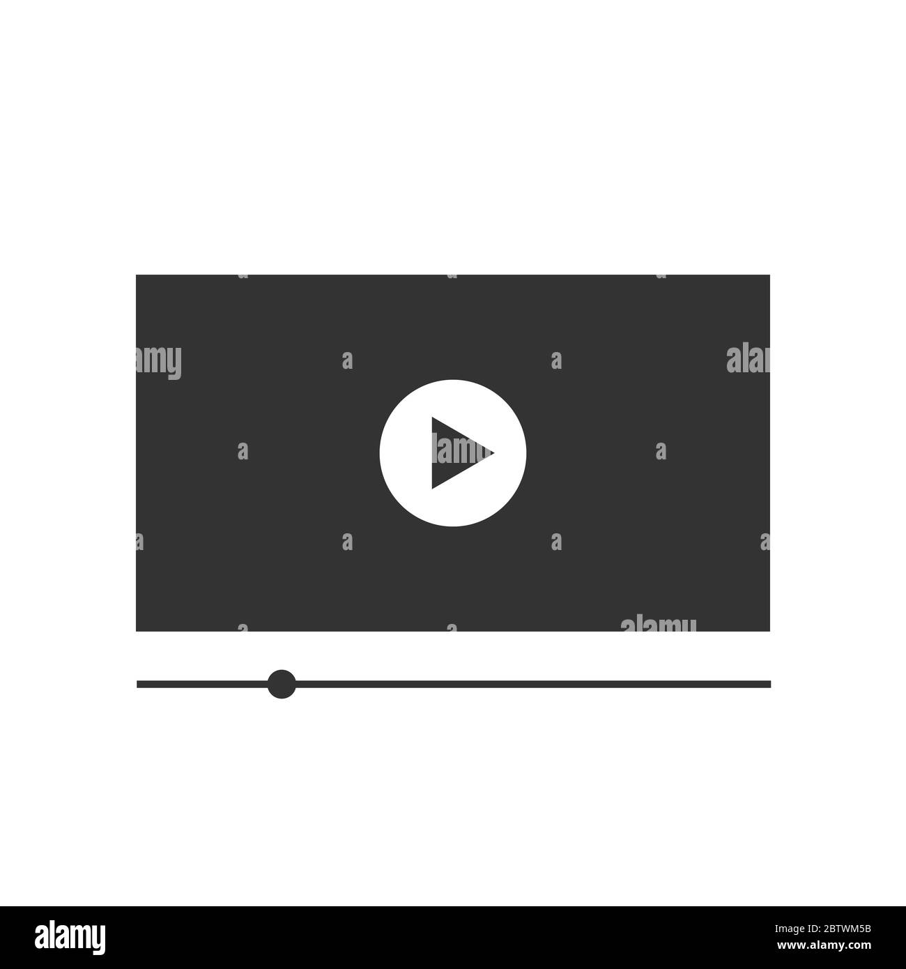 Video player vector icon on white background Stock Vector Image & Art ...
