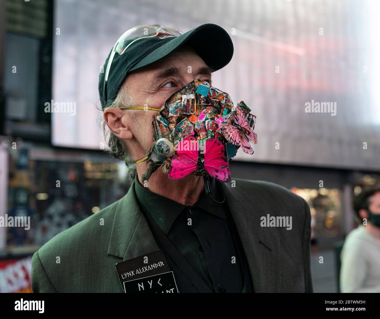 New York, NY - May 27, 2020: Artist Lynx Alexander created butterfly ...
