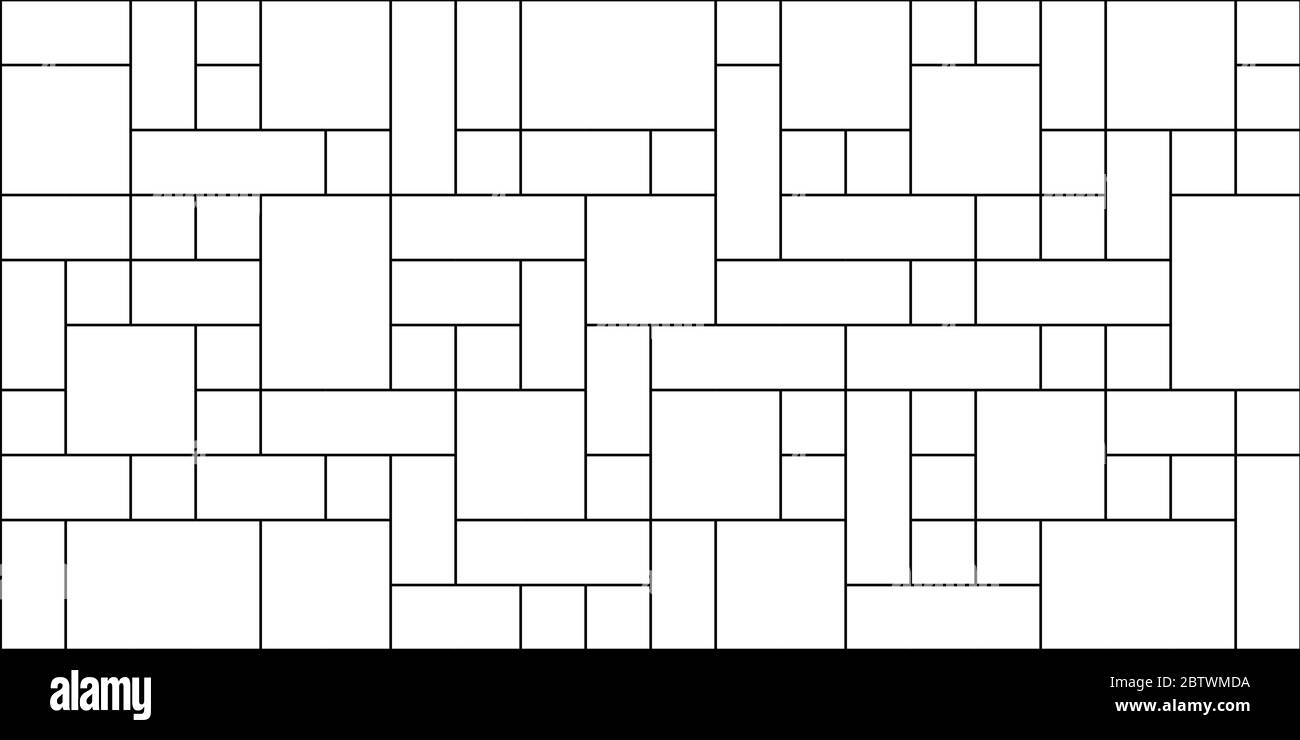 Checkered geometric abstract pattern. Mondrian style Stock Vector Image ...