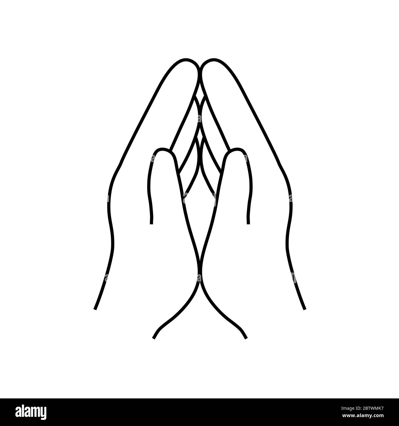 Alternative handshake icon. Raised hands in greeting Stock Vector Image ...