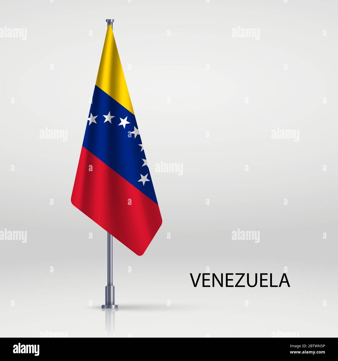 Vector flagpole with venezuela flag Stock Vector Images - Alamy