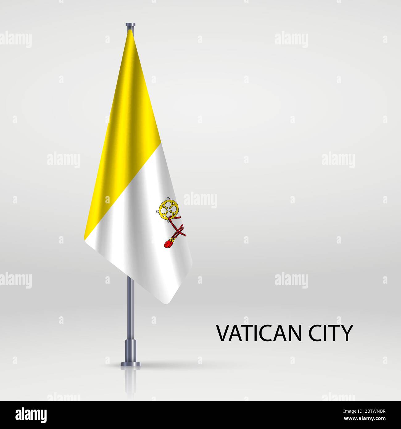 Vatican city flag isolated Stock Vector Images - Alamy