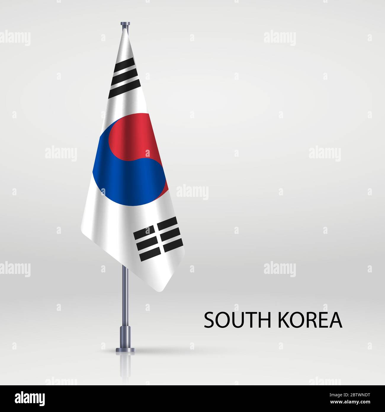 South Korean Flag Pole