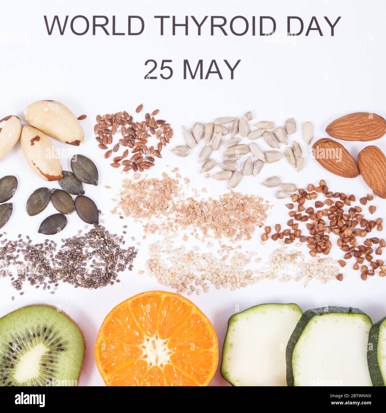 Inscription World Thyroid Day 25 May and best food as source natural ...
