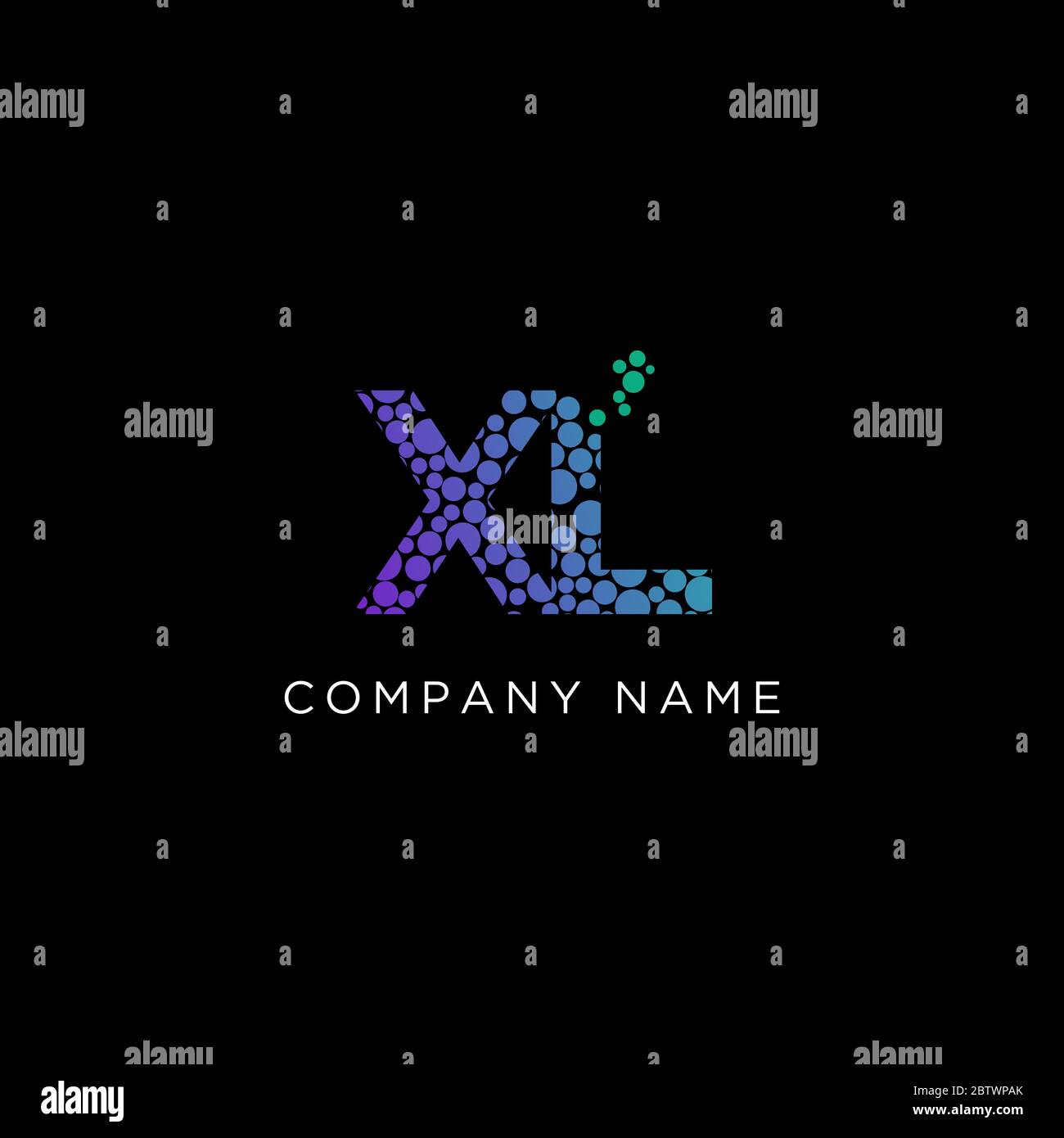 Letter XL abstract with gradient color logo vector,inital name modern ...