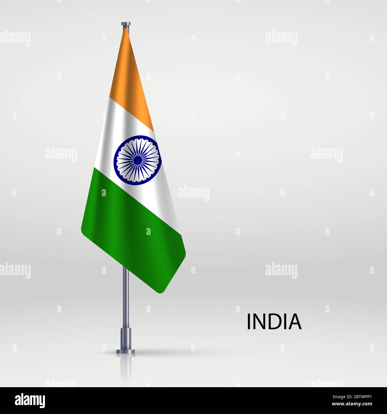 India flag on stick hi-res stock photography and images - Alamy