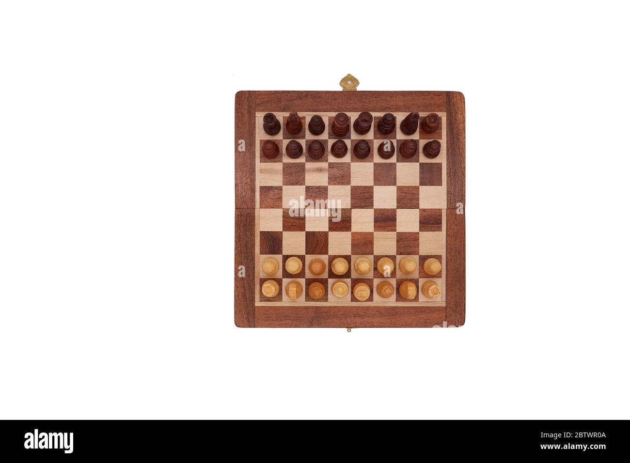 Top view of the finished wooden chess board Stock Photo - Alamy