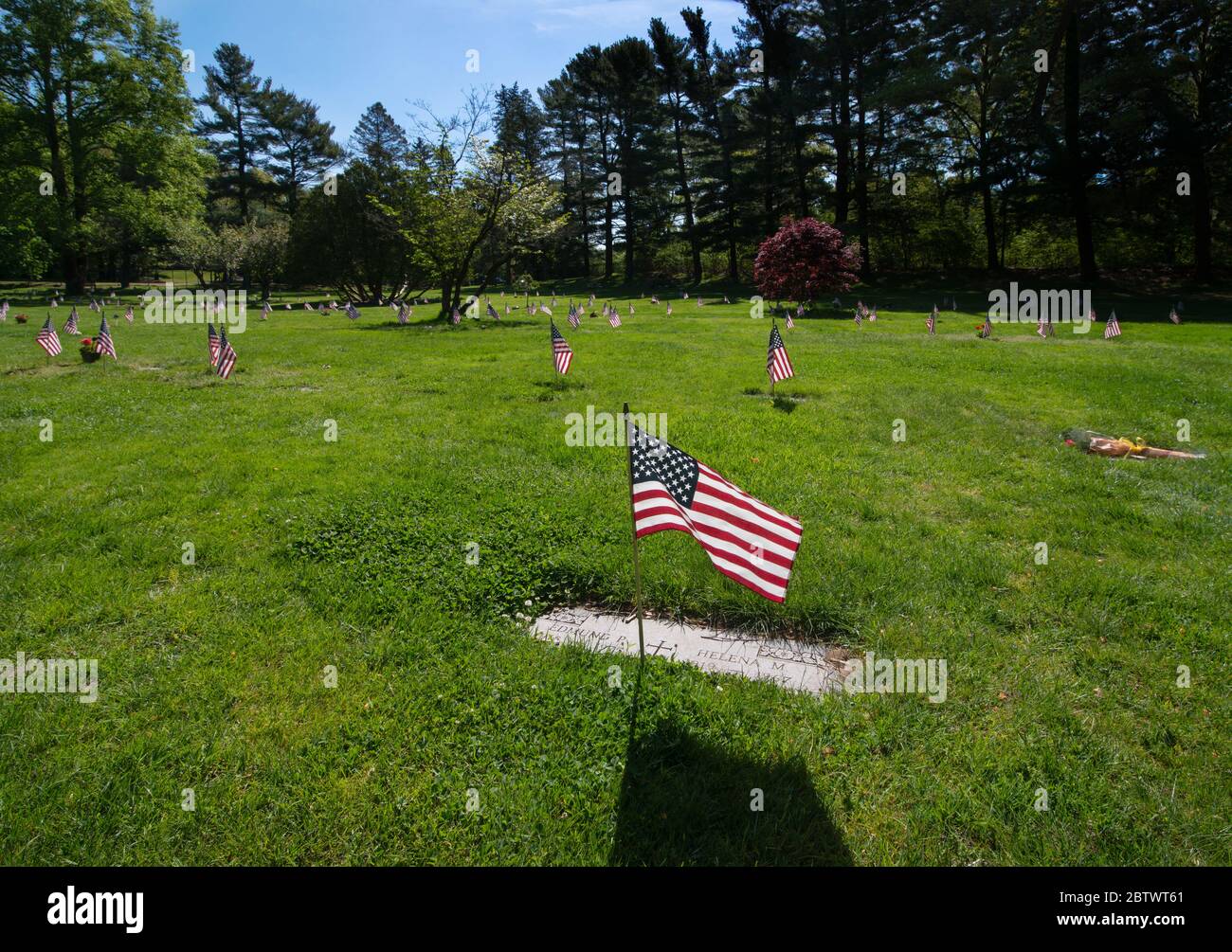 Westview Cemetery, Lexington, Massachusetts, USA, 05/24/2020. Sunday ...