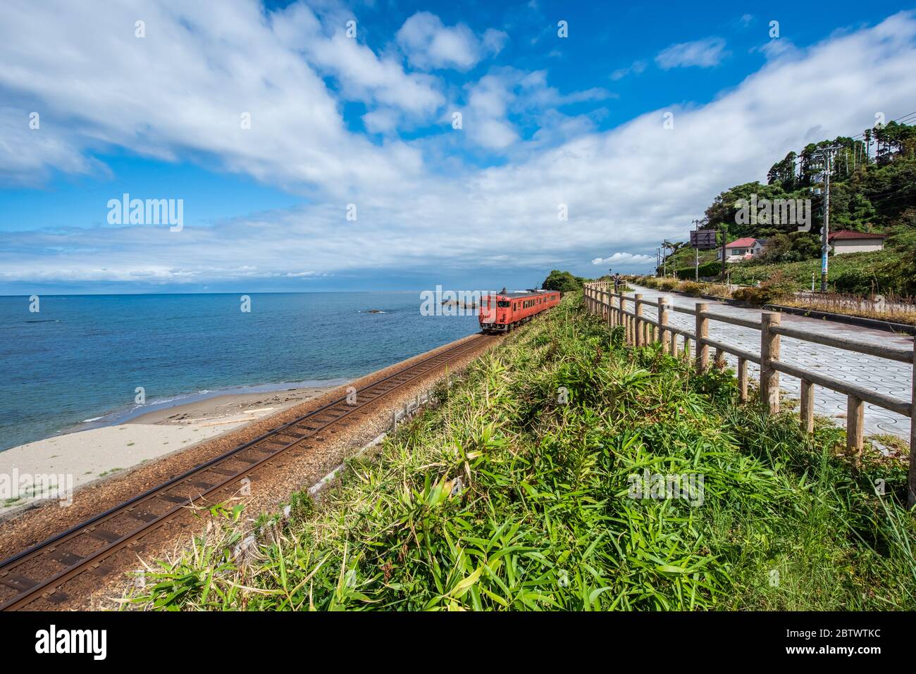 Amaharashi coast is a southwestern coast of Toyama Bay Stock Photo - Alamy