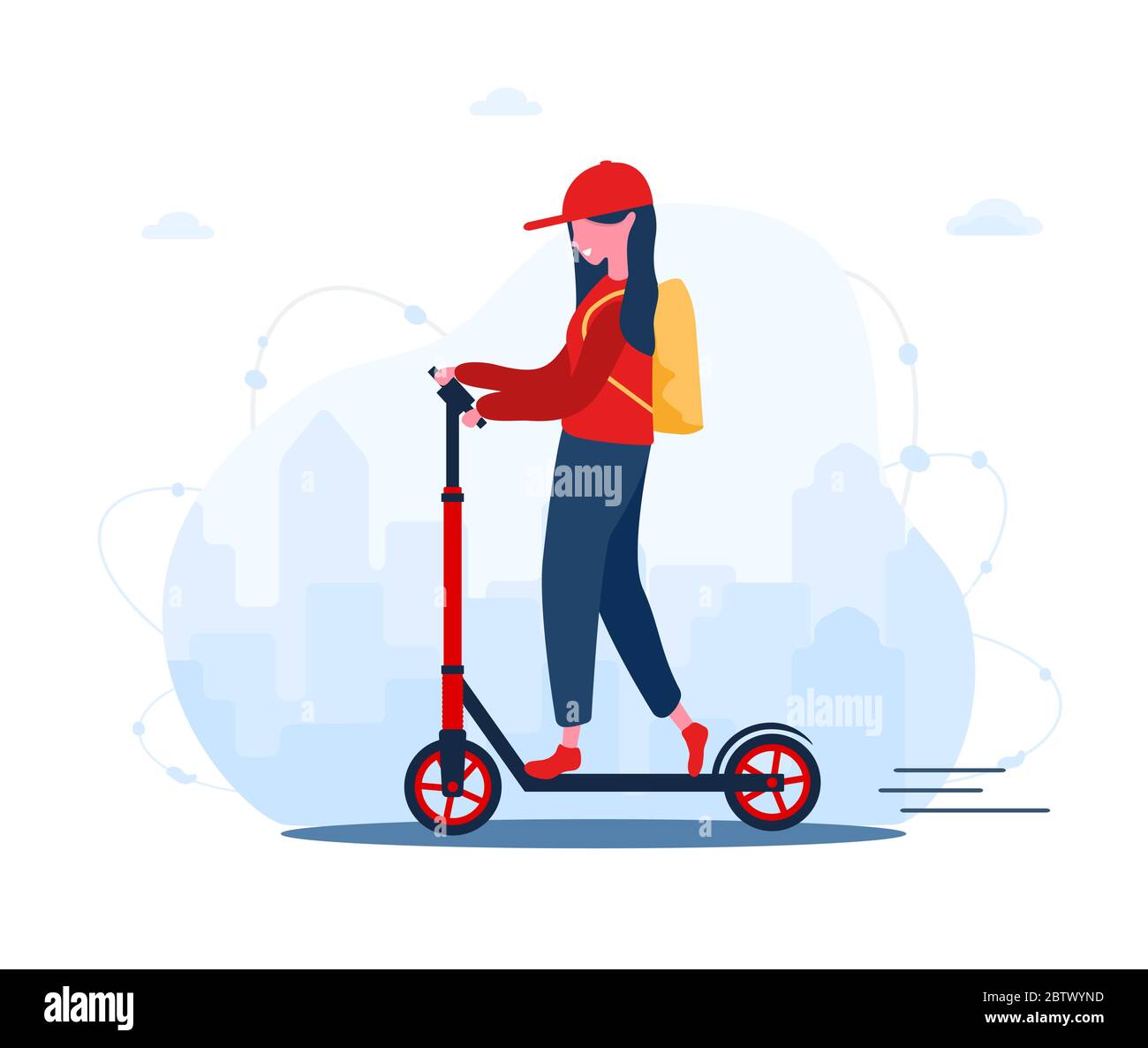 Moto delivery Cut Out Stock Images & Pictures - Alamy