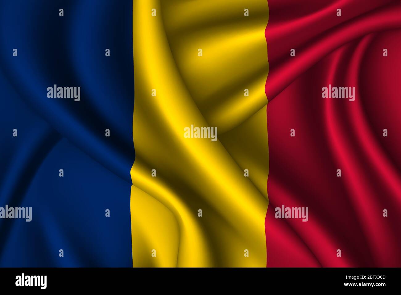 Chad national flag of silk. Vector fabric texture Stock Vector Image ...