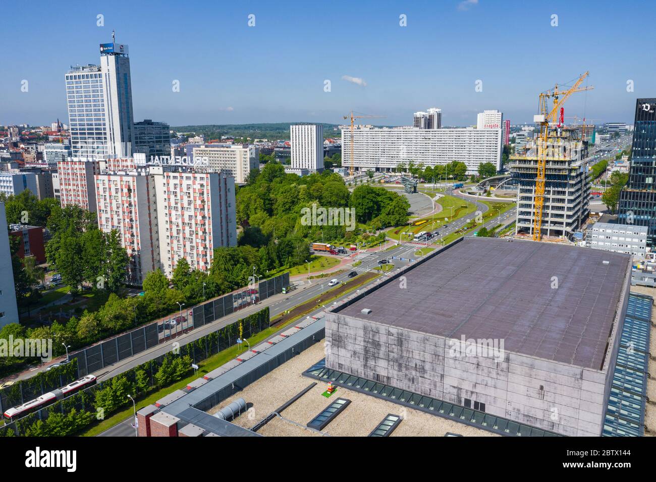 City centre traffic aerial hi-res stock photography and images - Alamy