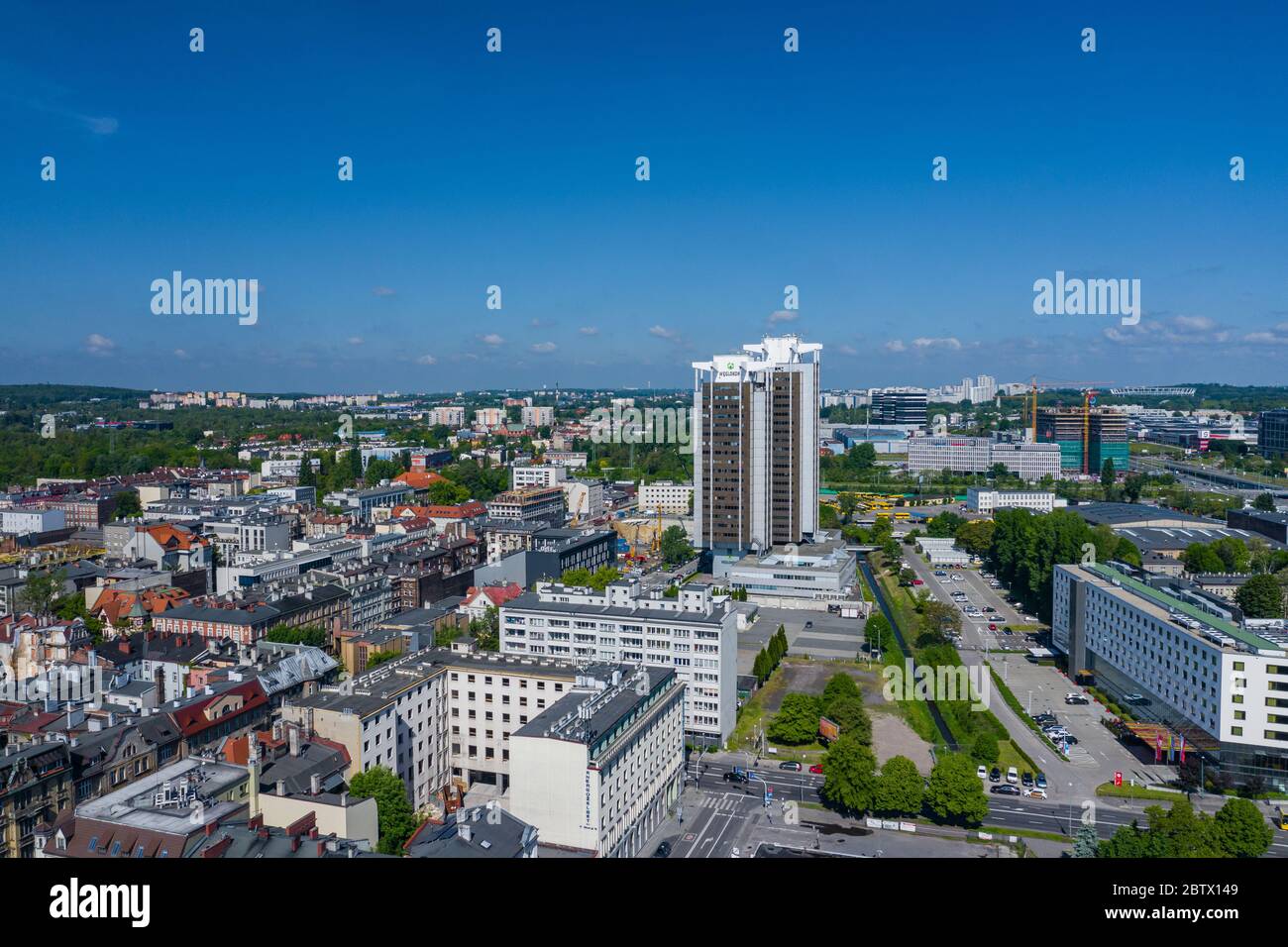 City centre traffic aerial hi-res stock photography and images - Alamy