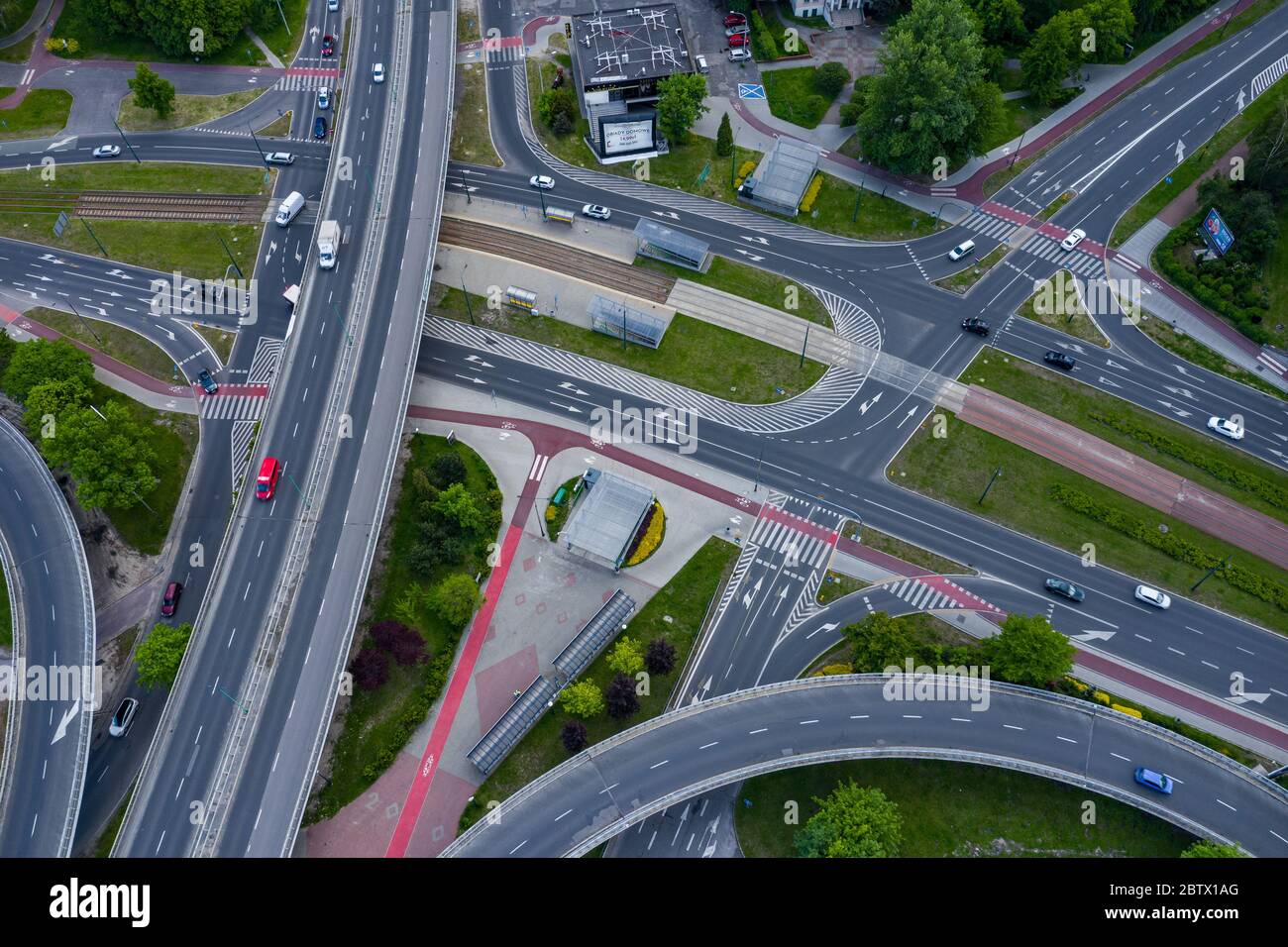 Aerial view highway intersections hi-res stock photography and images ...