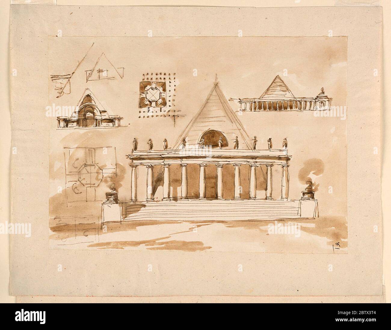 Designs and Sketches for a Mausoleum. Research in ProgressA pyramid ...