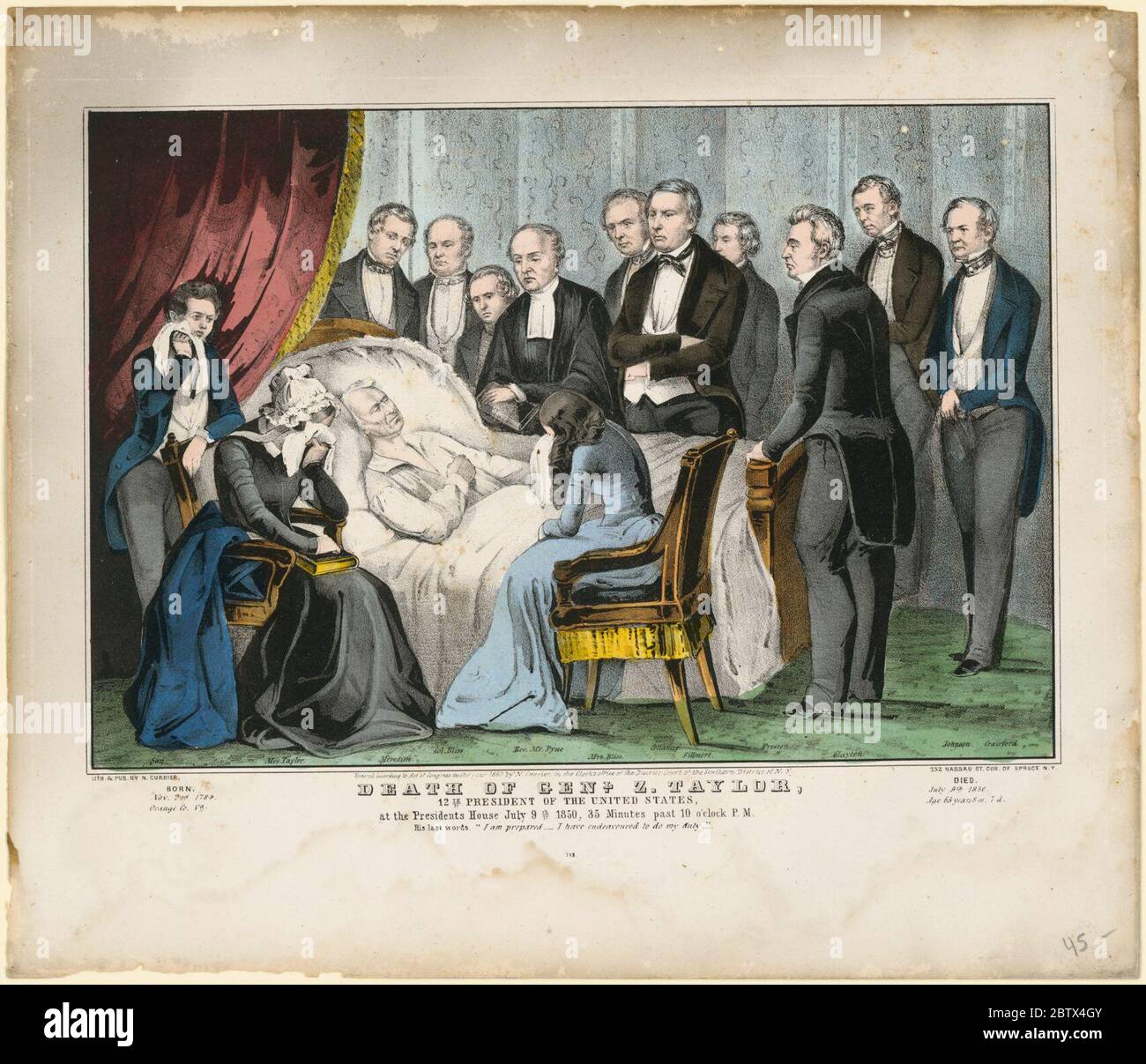 Death of General Zachary Taylor Stock Photo - Alamy
