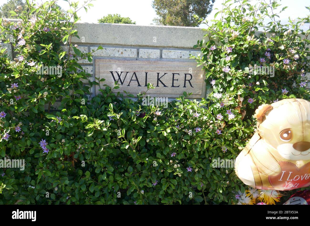 Los Angeles, California, USA 27th May 2020 A general view of atmosphere of Paul Walker's Grave ...