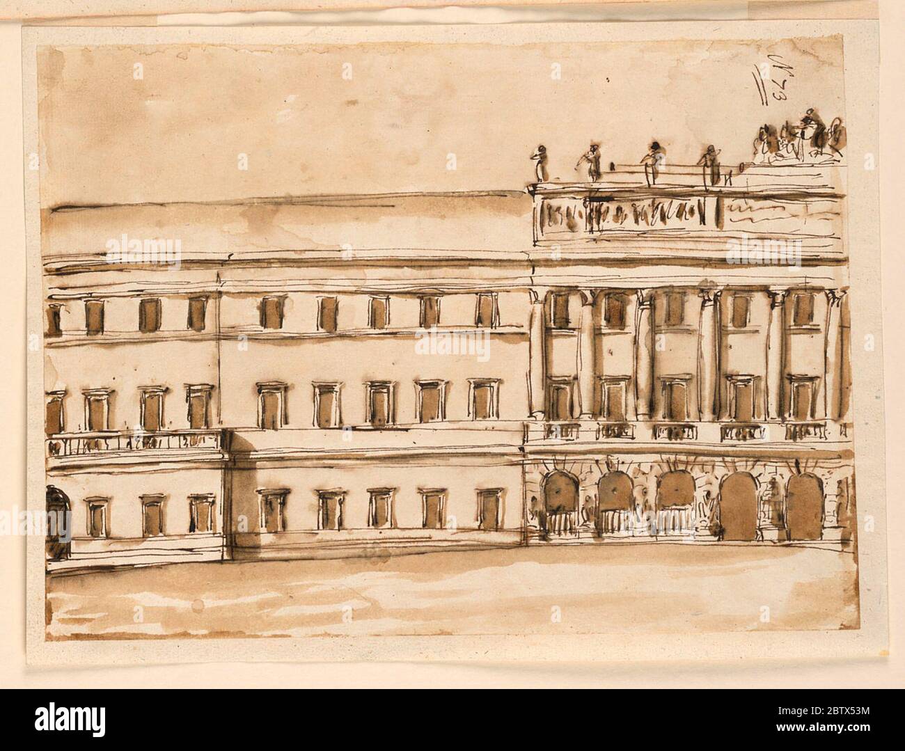 Elevation of a Palace. Research in ProgressA variation of the design as ...