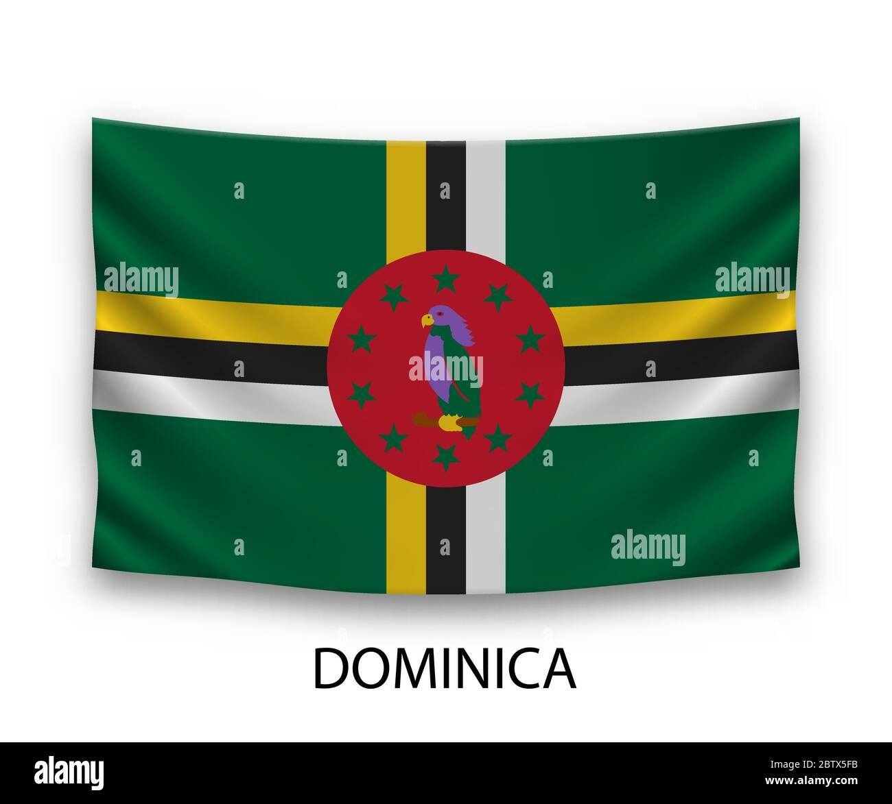 Closeup dominica flag Stock Vector Images - Alamy