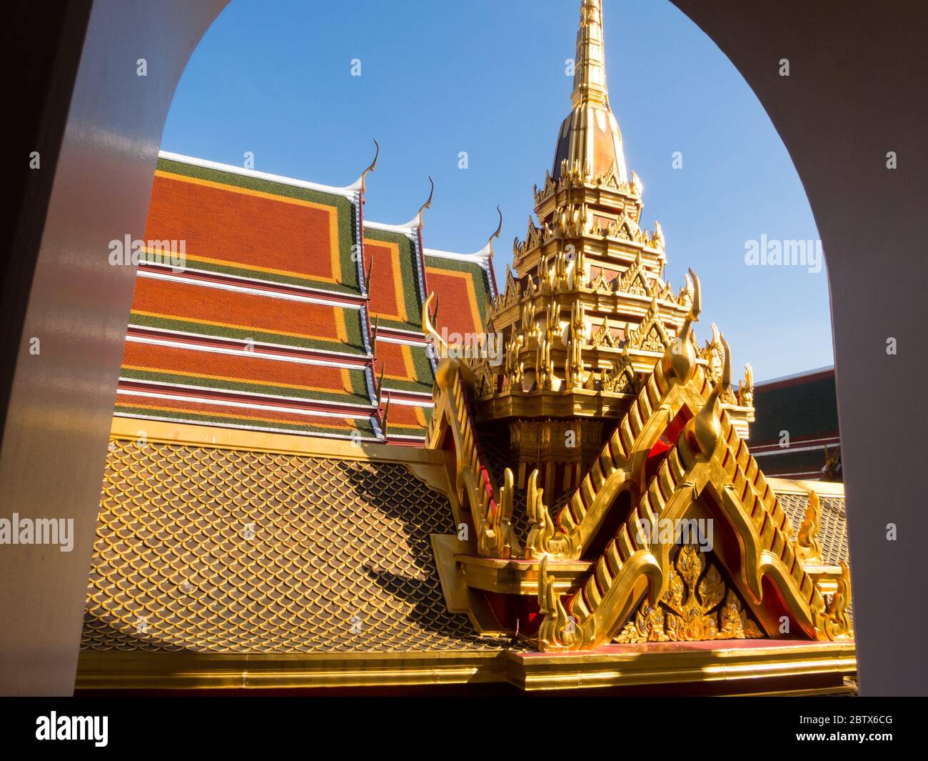 Loha Prasat Wat Ratchanatda temple in ฺBangkok Thailand Stock Photo - Alamy