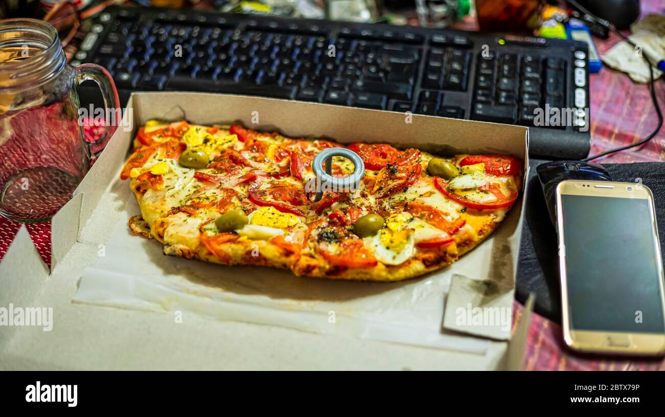 Computer eat fast food hi-res stock photography and images - Alamy