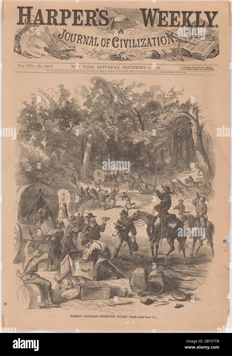 Harpers Weekly September 5 1863 Stock Photo - Alamy