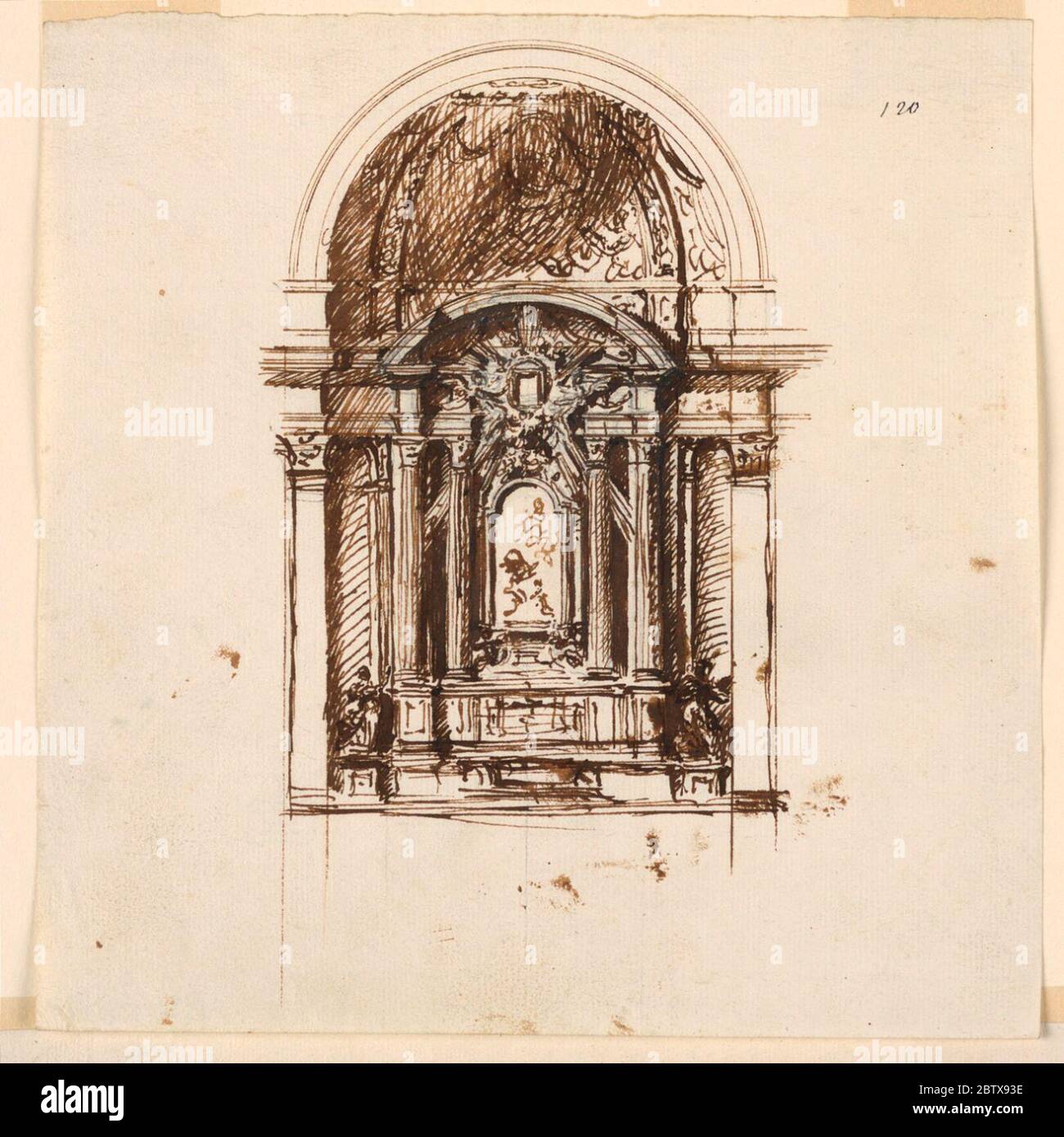 Elevation of an Apse with Altar. Research in ProgressThe entablature of ...