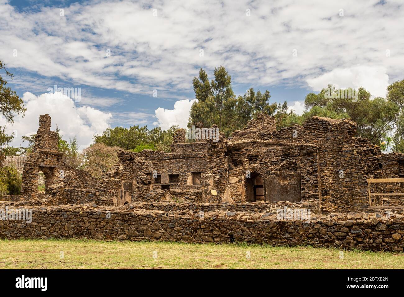 ruins of Fasil Ghebbi, Royal fortress-city castle in Gondar, Ethiopia ...