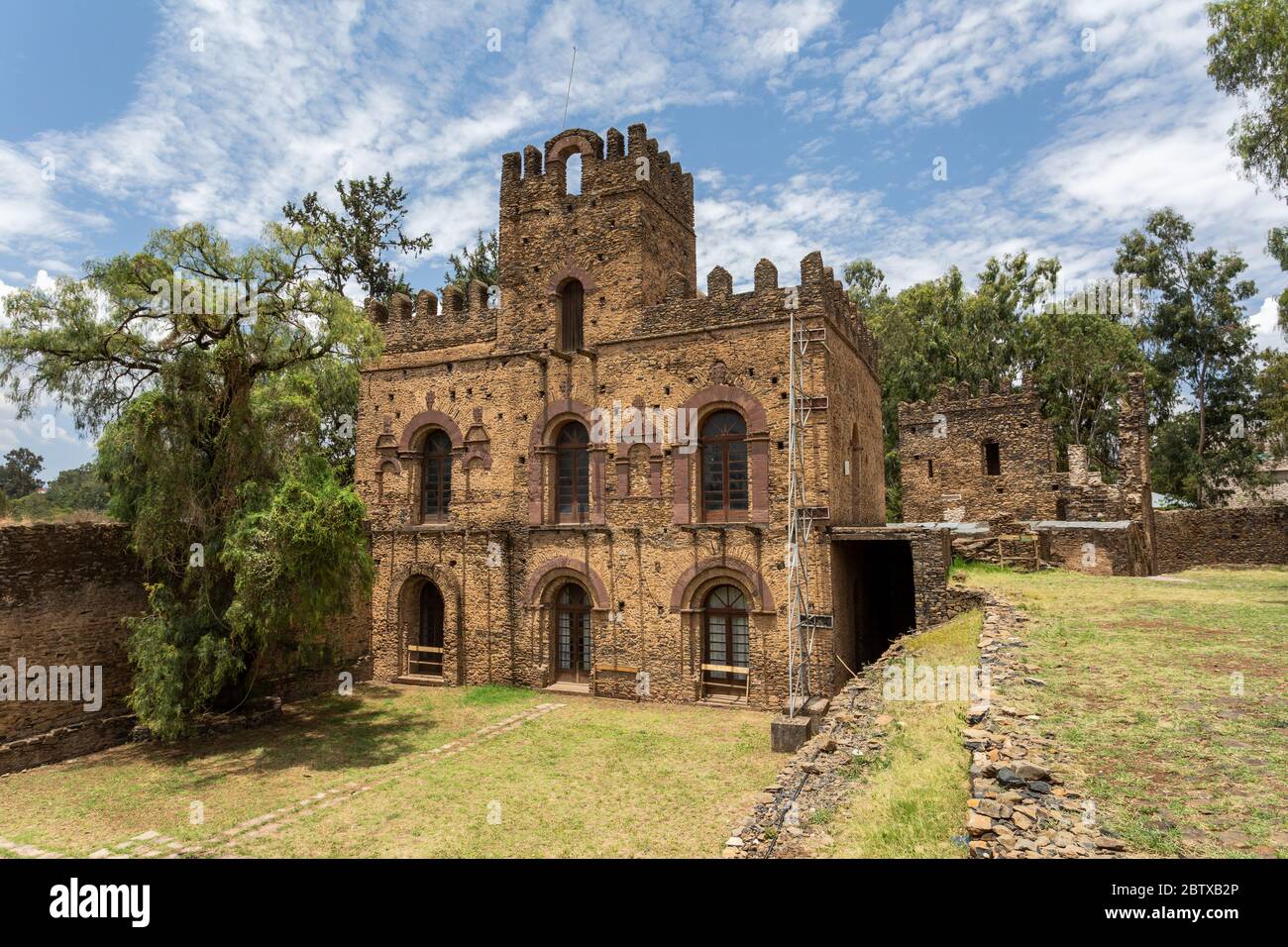 ruins of Fasil Ghebbi, Royal fortress-city castle in Gondar, Ethiopia ...