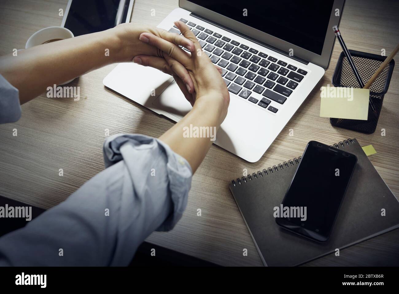 Young Business Man Working Hard, at the office table, time lapse ...