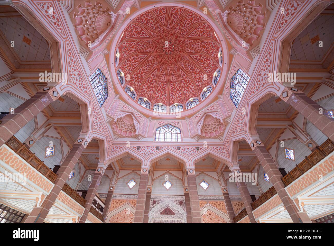 PUTRAJAYA, MALAYSIA - Nov 11, 2019 : Interior of the Putra mosque ...
