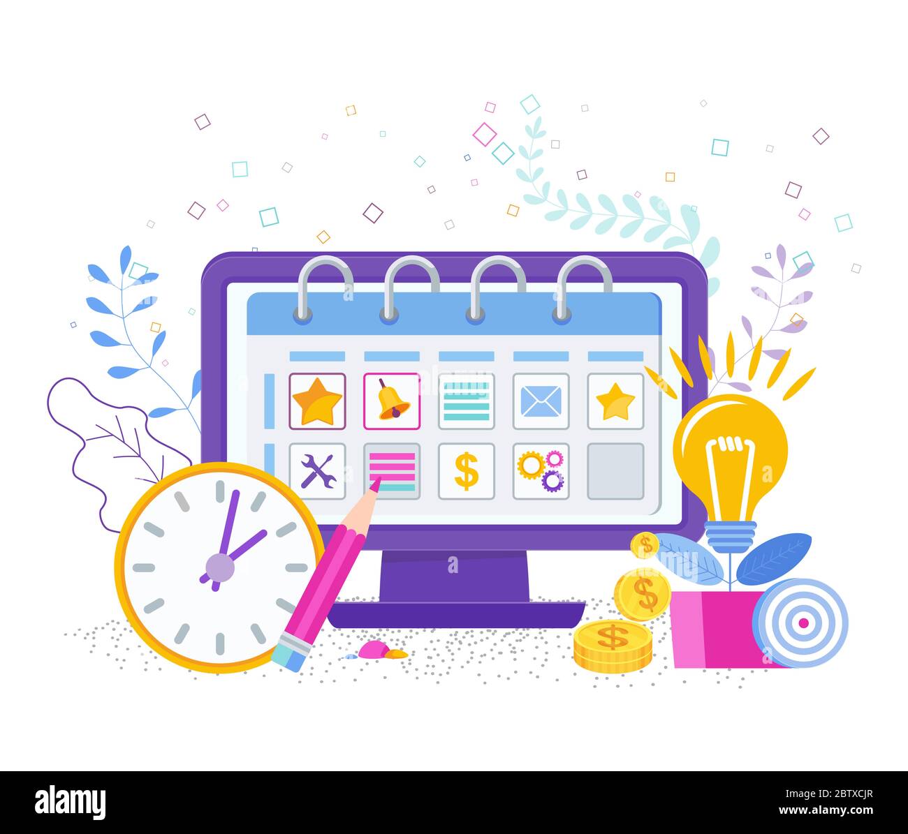 Agenda.Time management. Development of task and planning app Stock ...