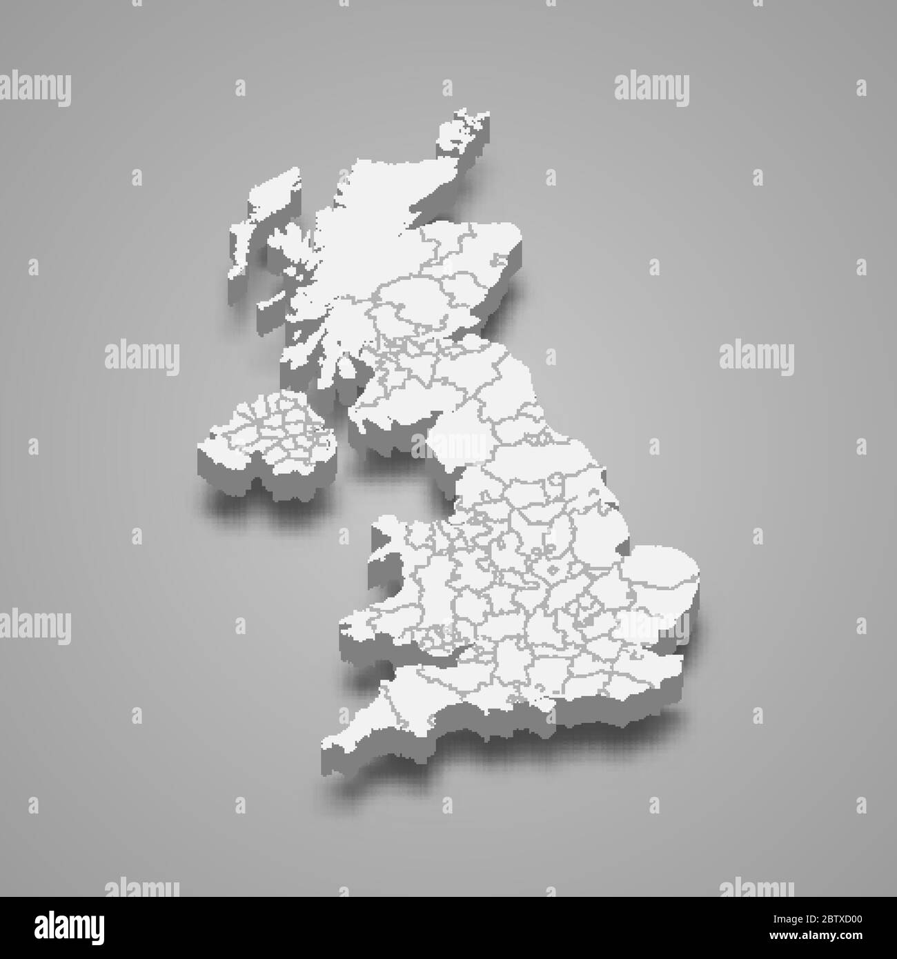 Uk map regions hi-res stock photography and images - Alamy