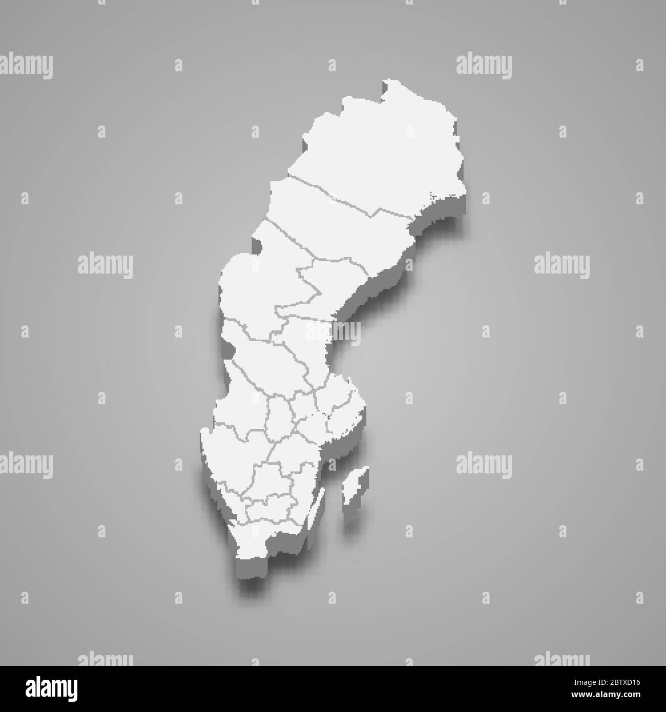 3d map sweden sweden Stock Vector Images - Alamy