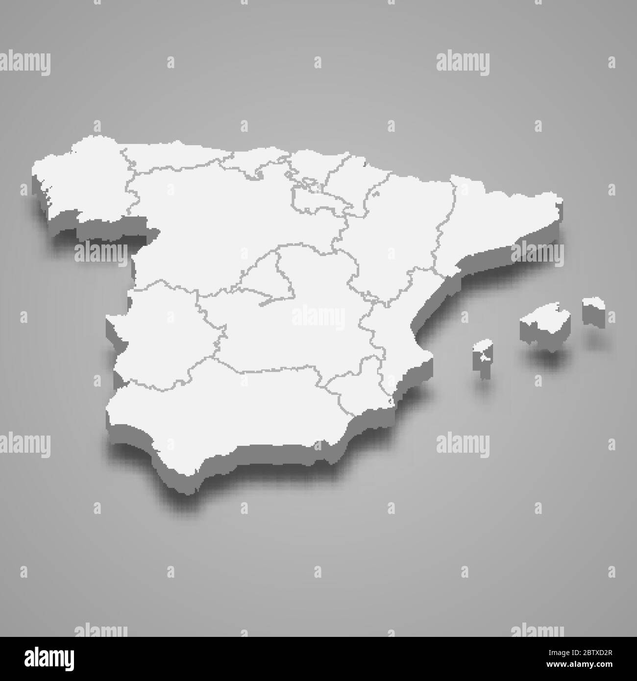 Map of spanish regions hi-res stock photography and images - Alamy