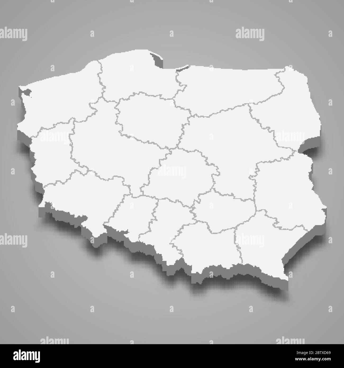 Polish regions map Stock Vector Images - Alamy