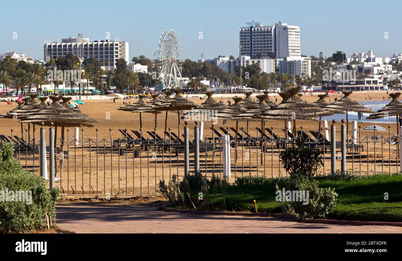 Beach and Promenade of Agadir, Morocco Stock Photo - Alamy