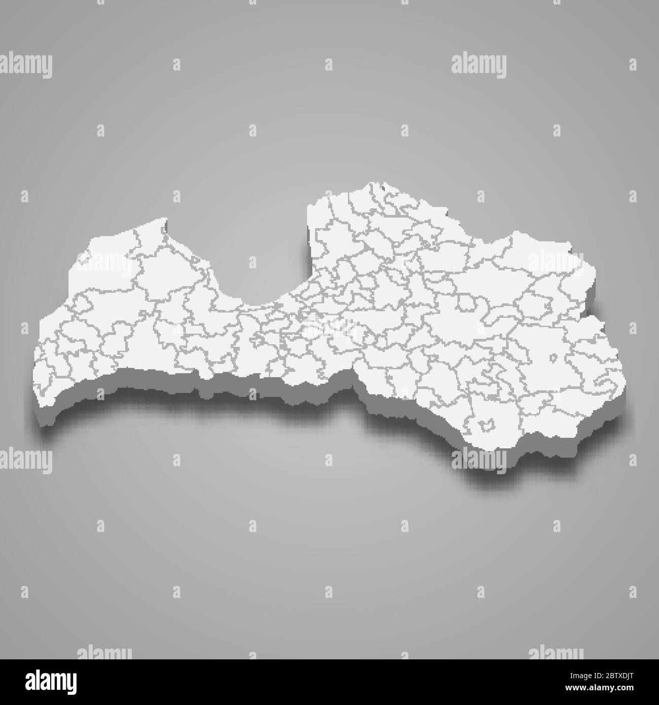 Latvia 3d map borders hi-res stock photography and images - Alamy