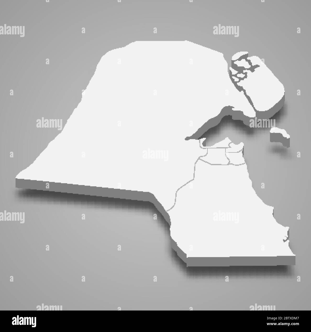 Kuwait boundary Stock Vector Images - Alamy