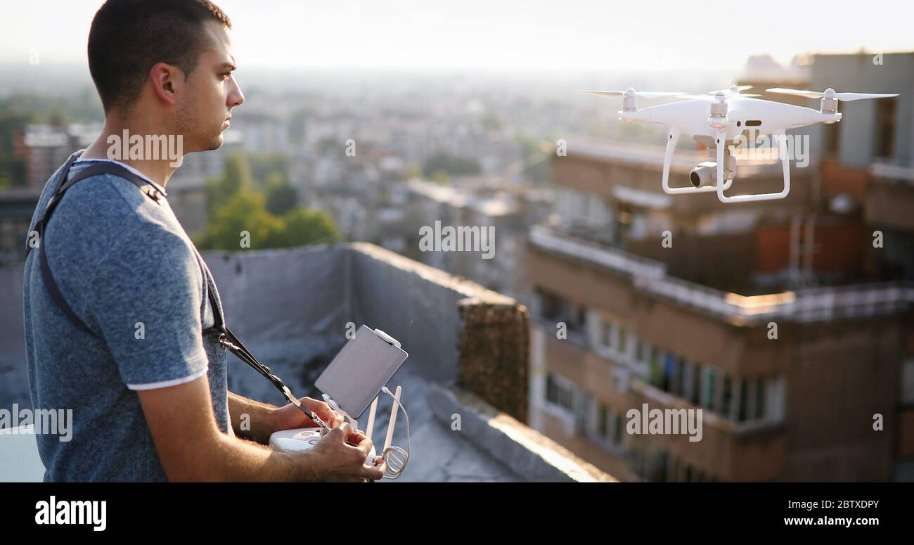 Professional drone pilot hi-res stock photography and images - Alamy